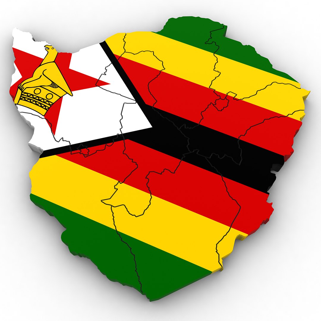 3D Zimbabwe Political Model - TurboSquid 1304362