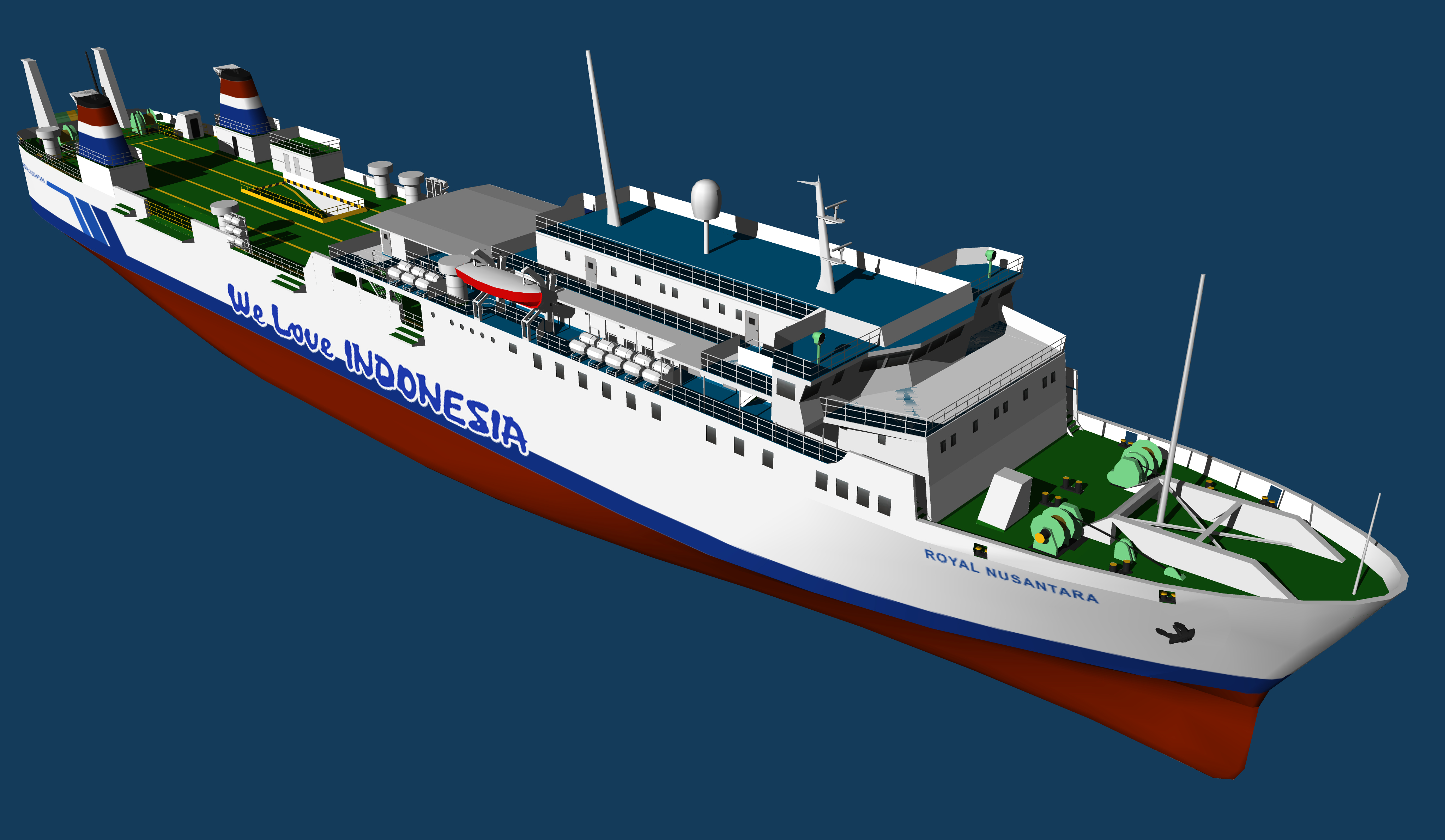modelo 3d Barco Royal Nusantara - TurboSquid 2078870