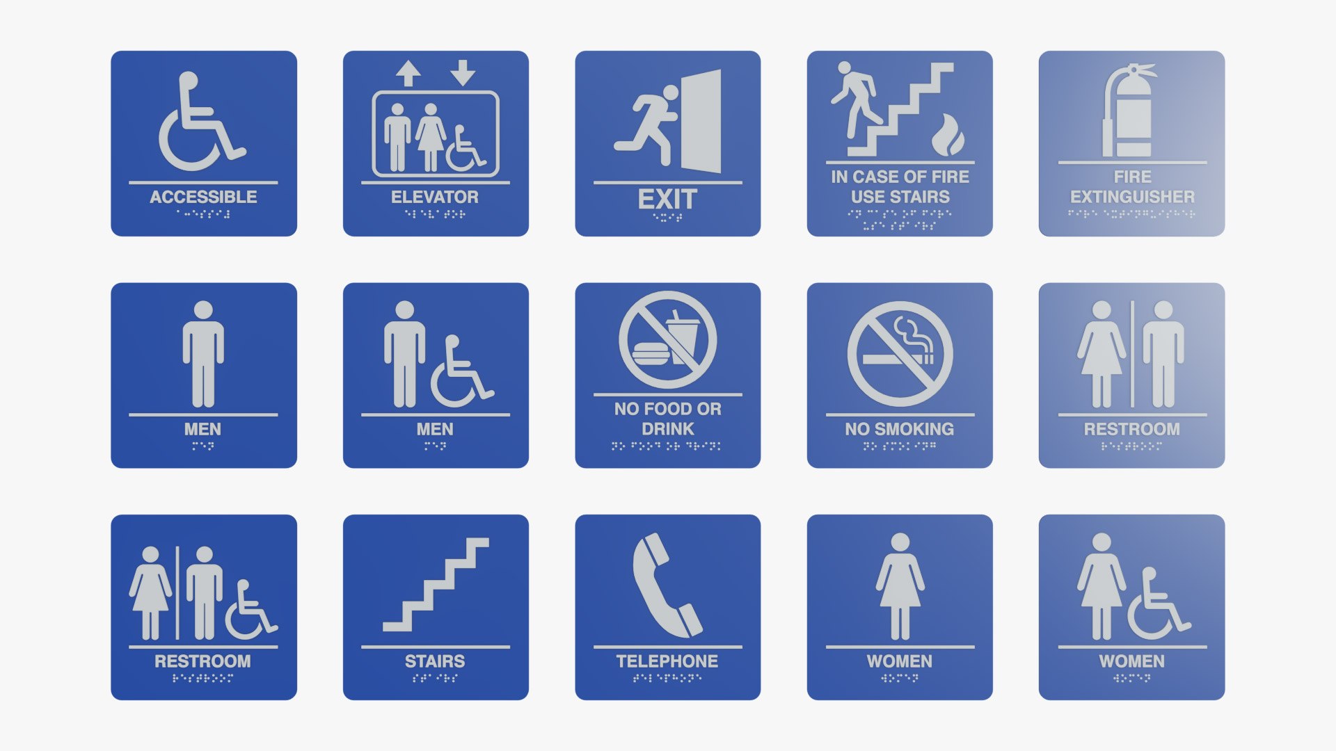 3D Indoor Compliance Signs - TurboSquid 1768738