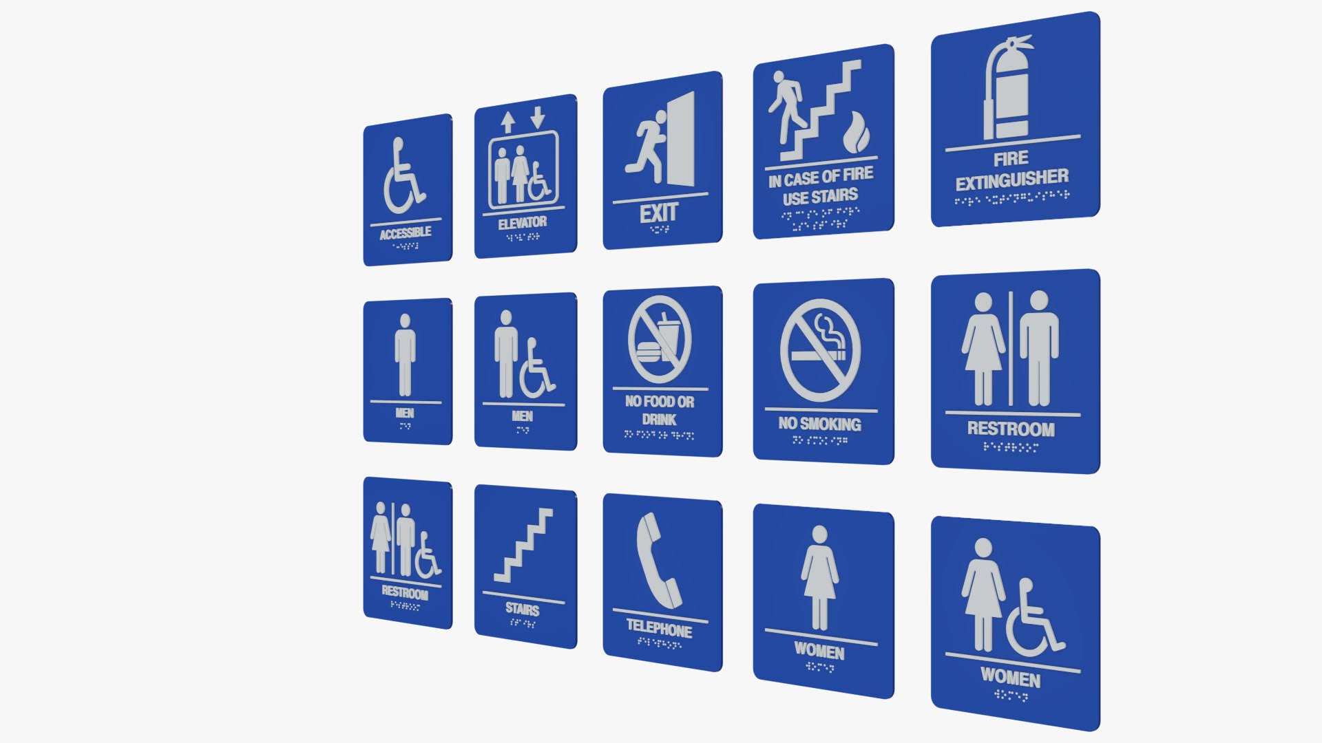 3D Indoor Compliance Signs - TurboSquid 1768738