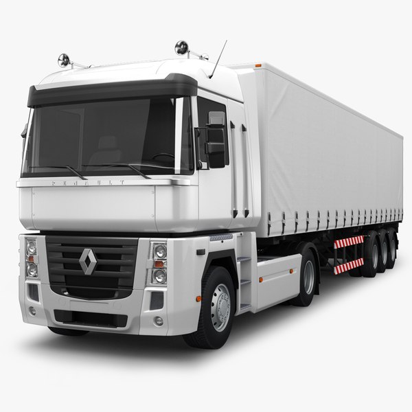 3dsmax renault magnum 500 trailer truck