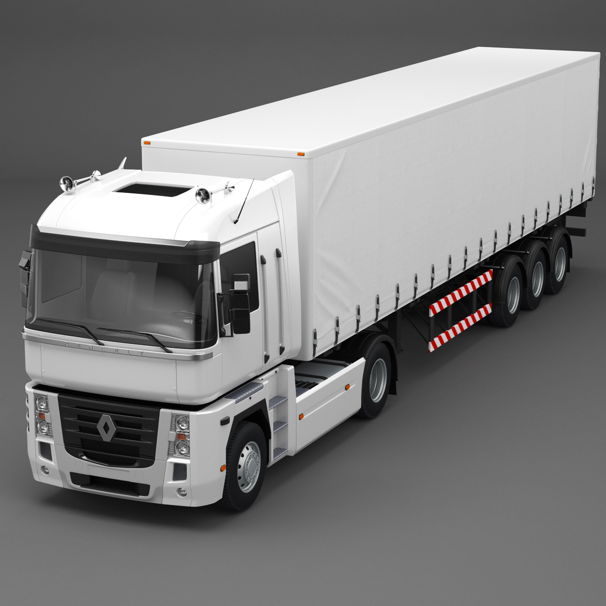 3d max renault magnum 500 trailer truck