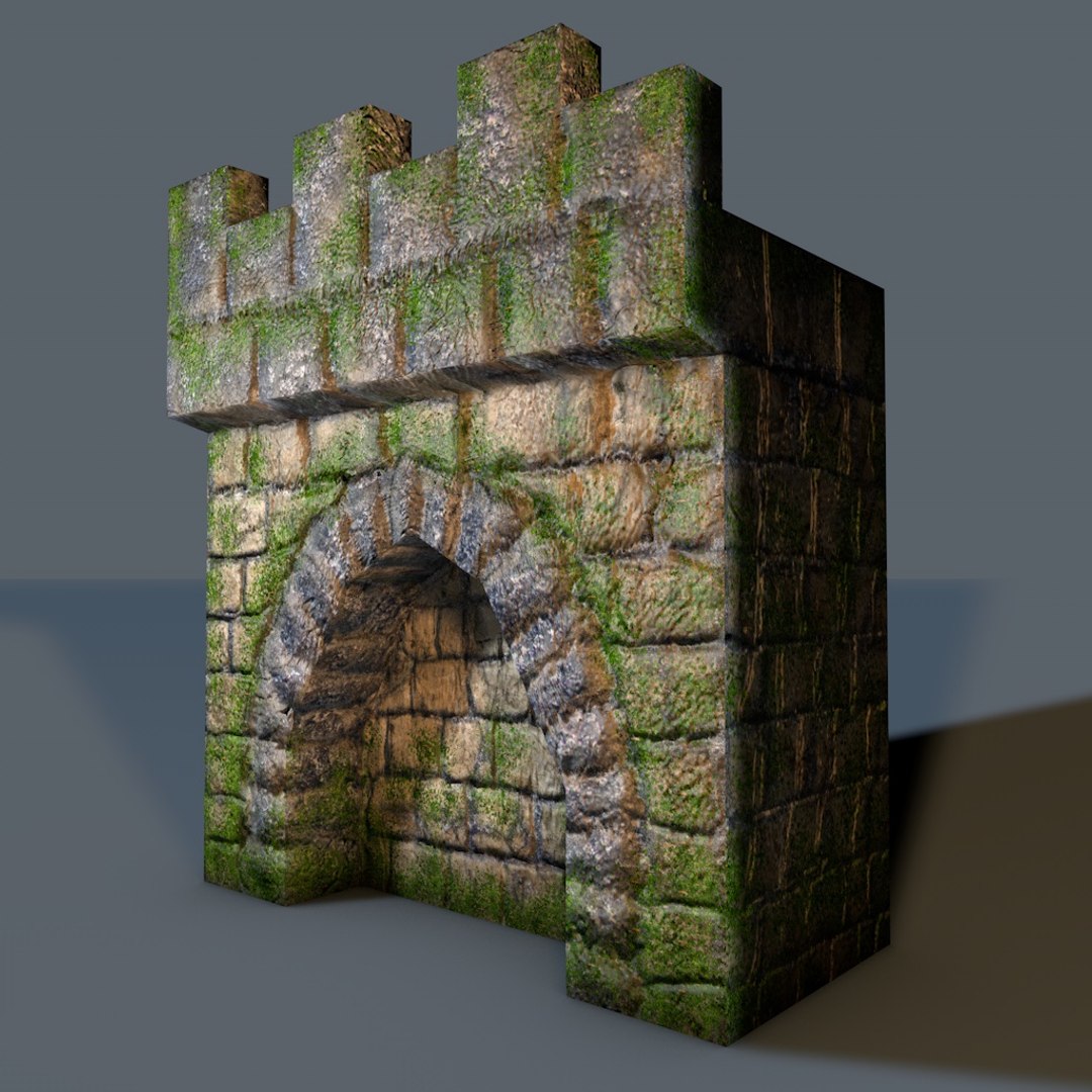 3d Low- Old Castle Wall