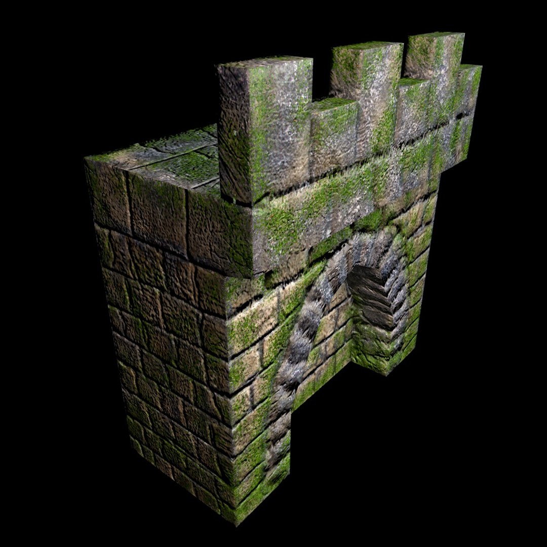 3d Low- Old Castle Wall
