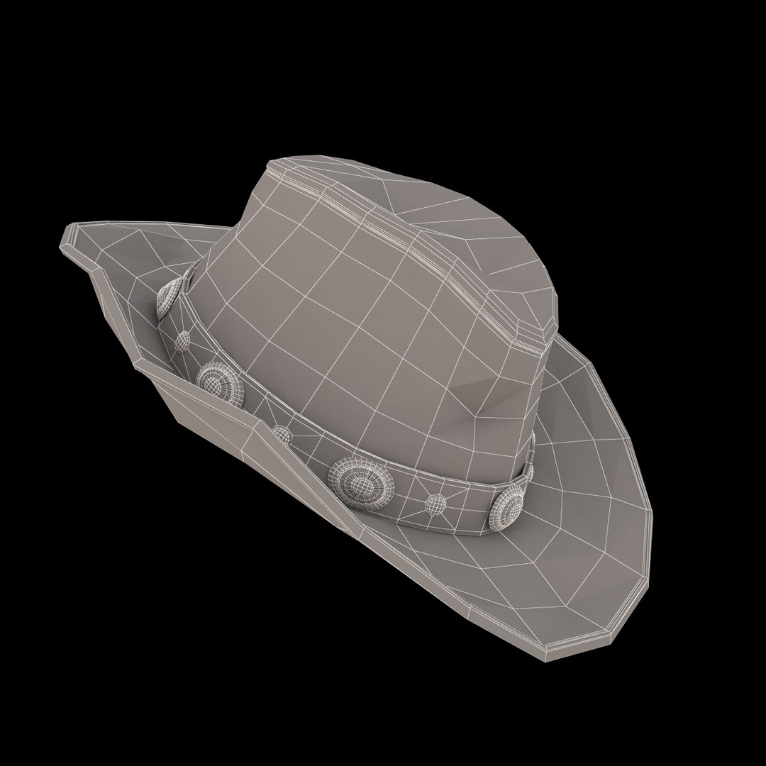 3d cowboy hat model