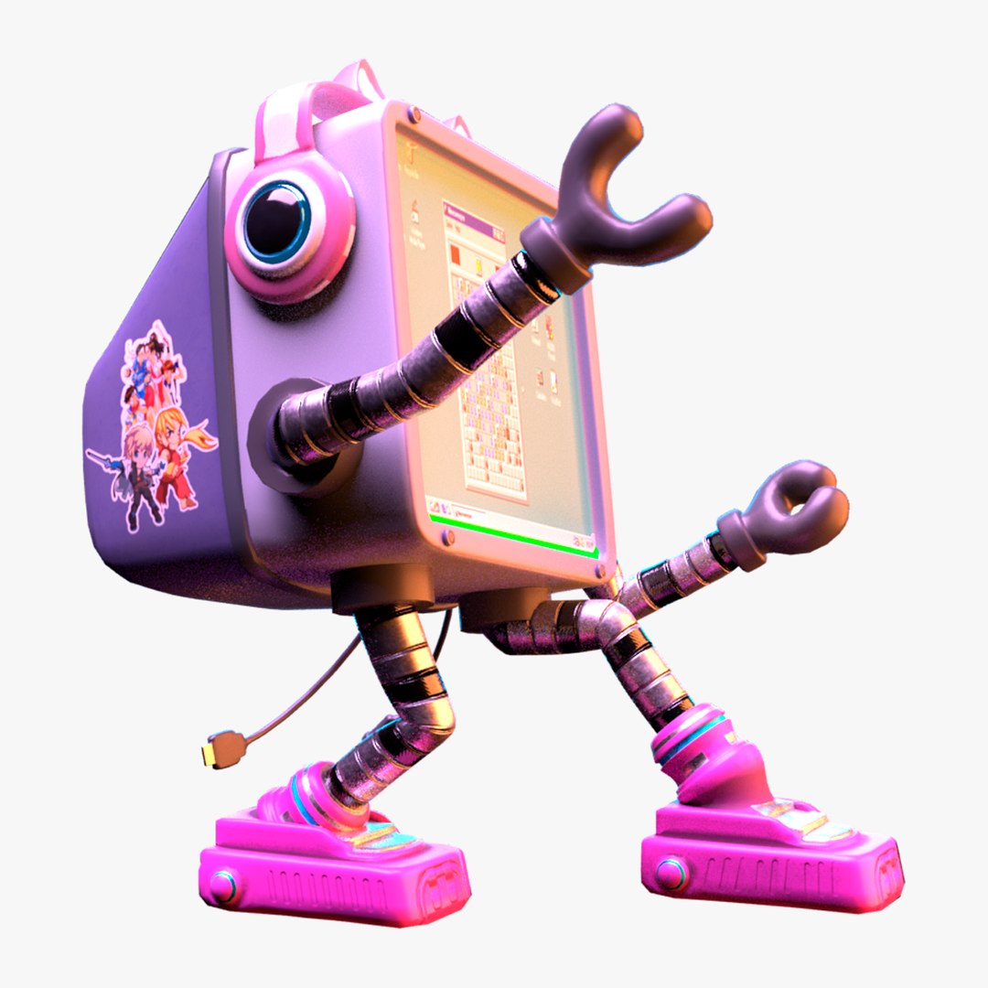 3D Kitty Monitor model - TurboSquid 2058406