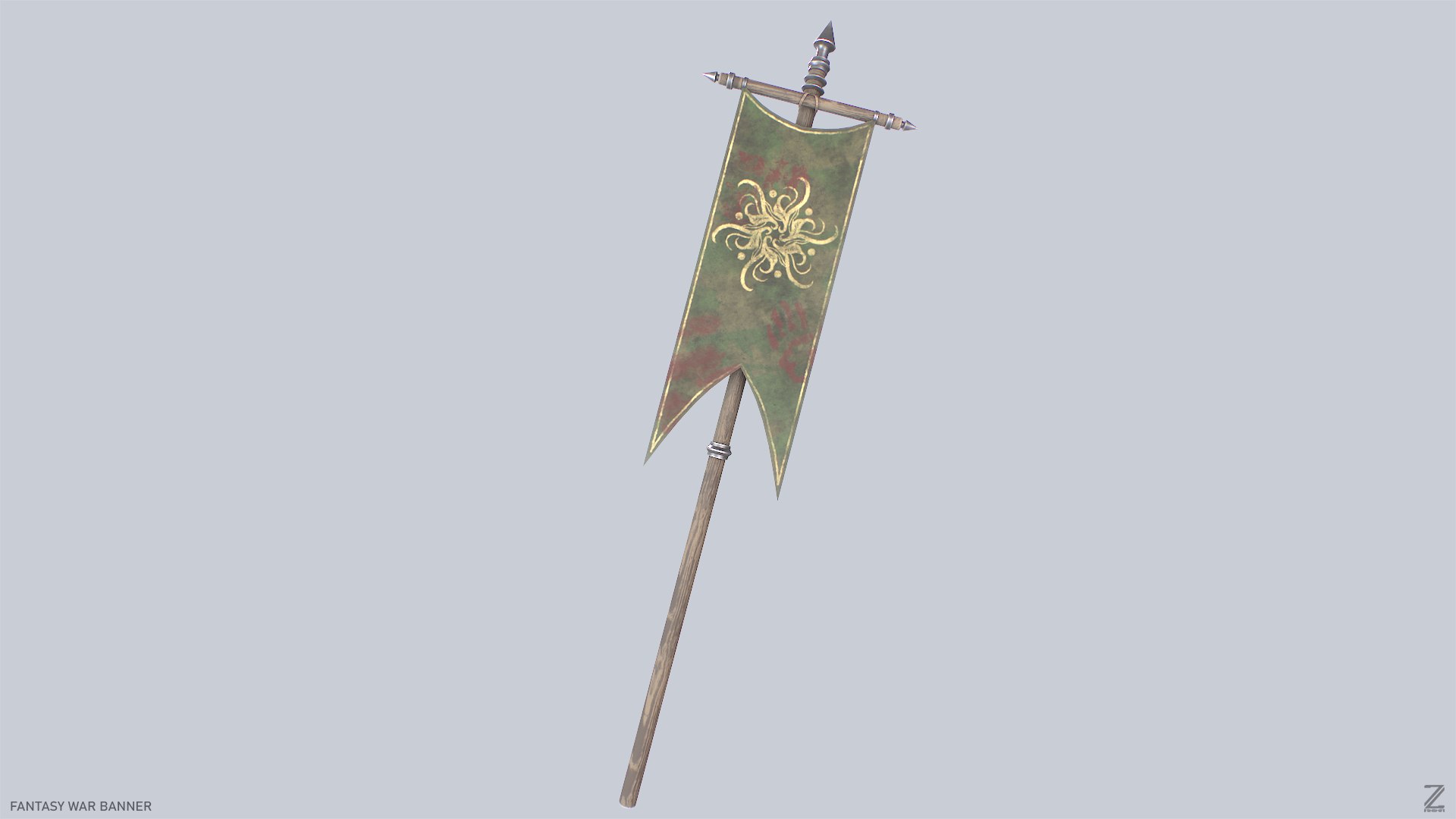 3D Fantasy War Banner Model - TurboSquid 2230827