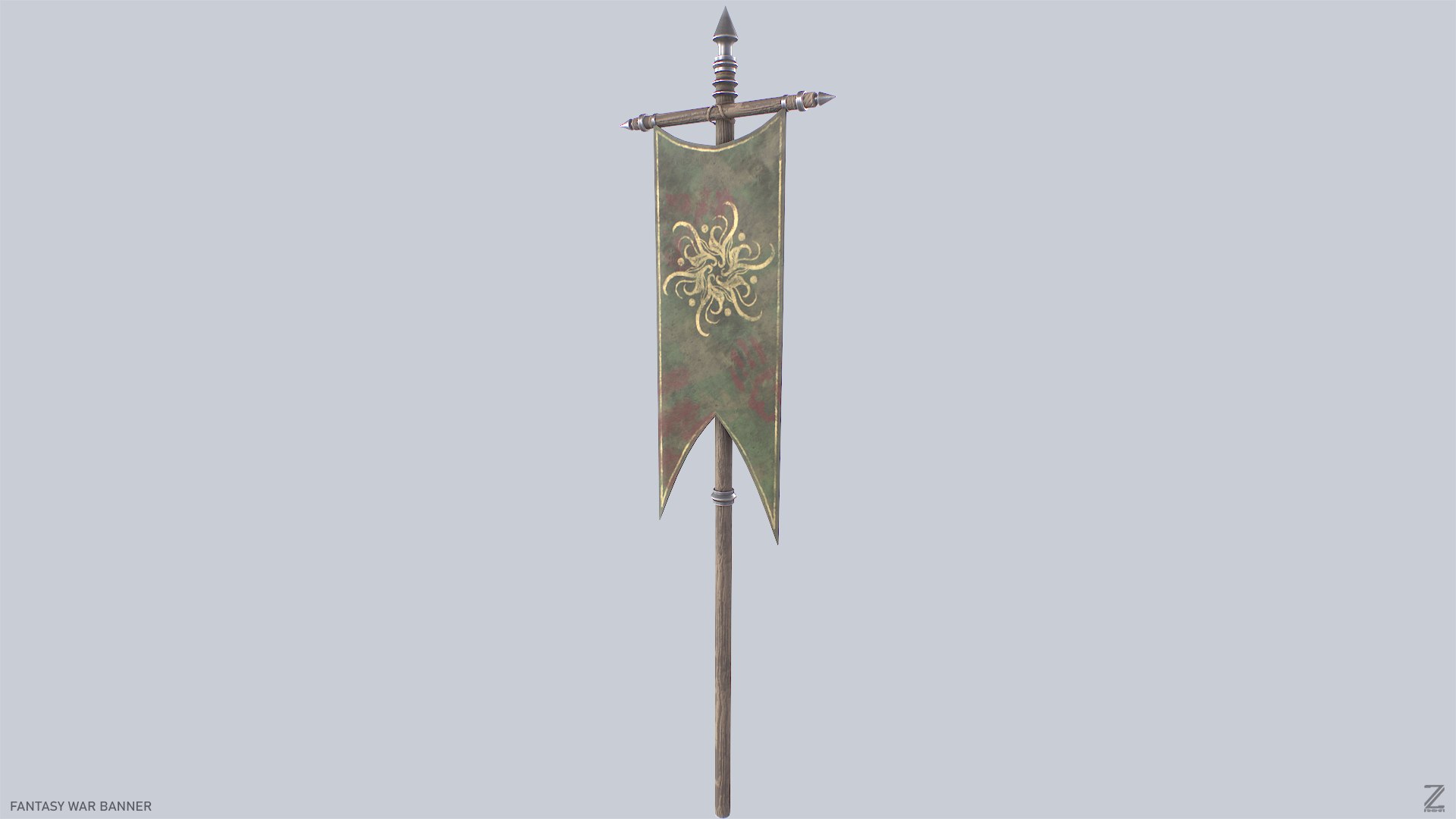 3D Fantasy War Banner Model - TurboSquid 2230827
