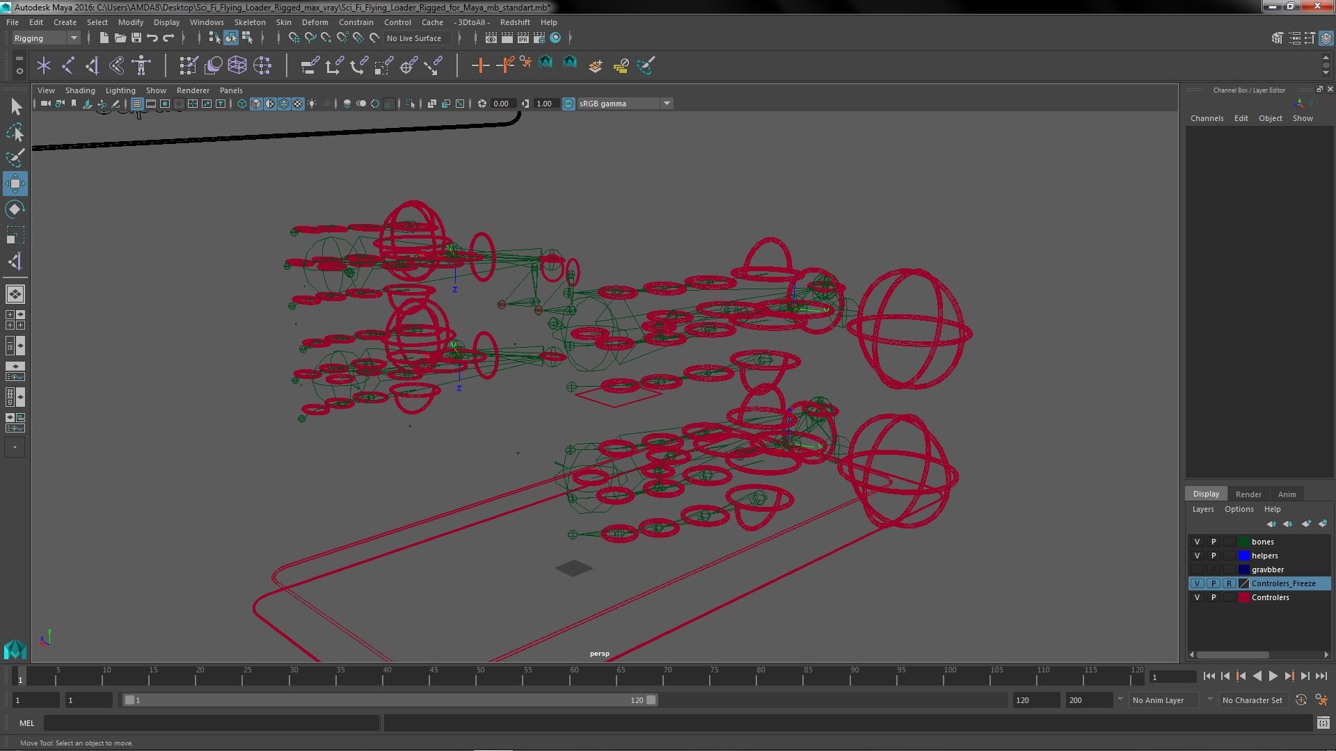 Sci Fi Flying Loader Rigged for Maya 3D model - TurboSquid 2052245