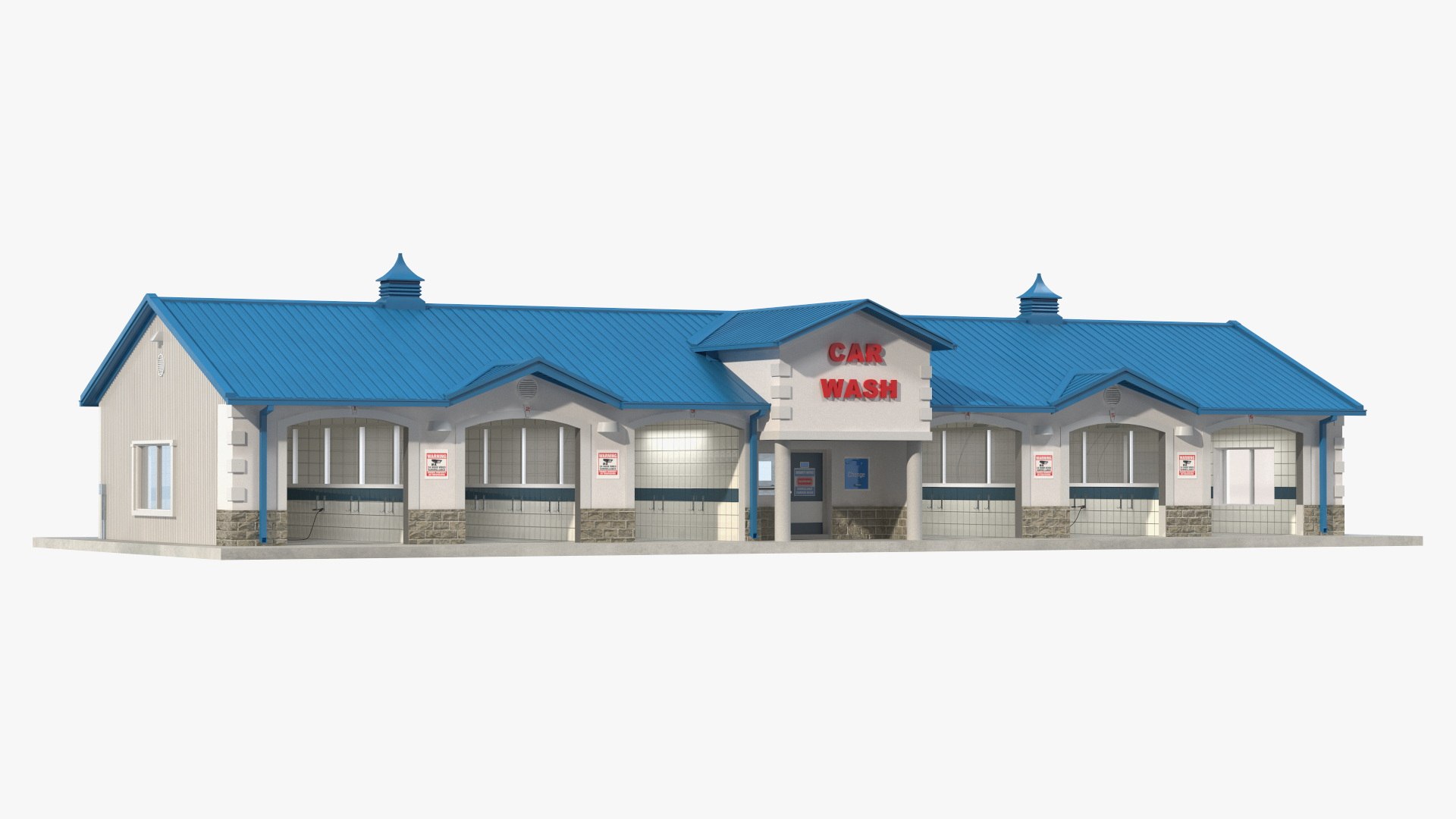 3D Classic Car Wash Building - TurboSquid 2094594