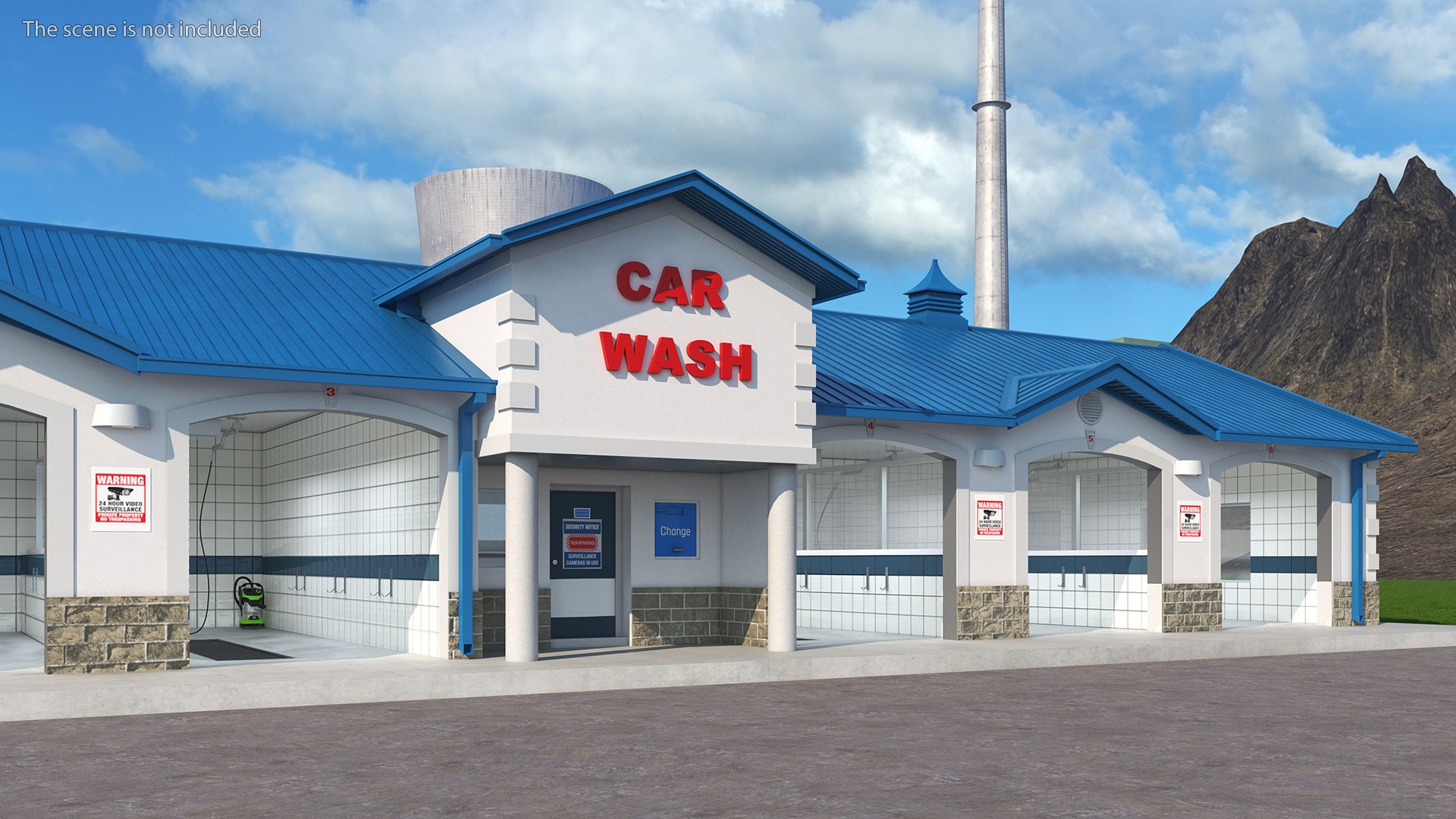 3D Classic Car Wash Building - TurboSquid 2094594