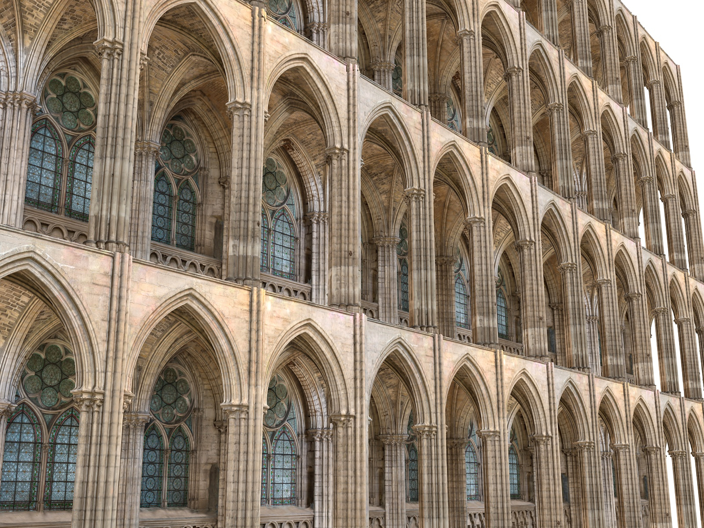 3D gothic wall 16k - TurboSquid 1387218