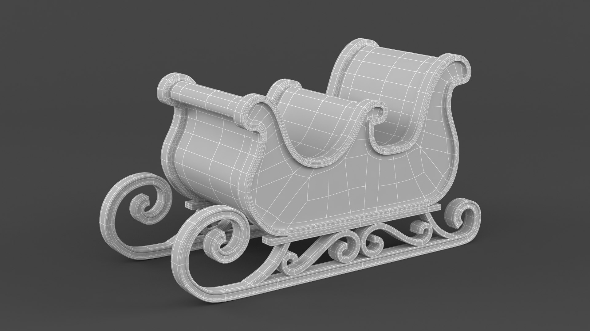 3D Model Santa Sleigh - TurboSquid 2146391