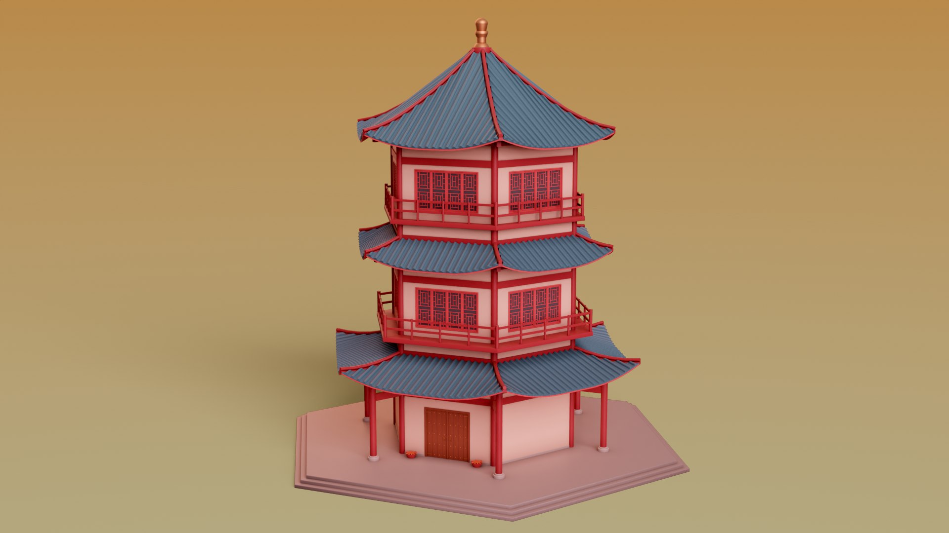 Stylized Chinese Temple 02 3D - TurboSquid 2280440