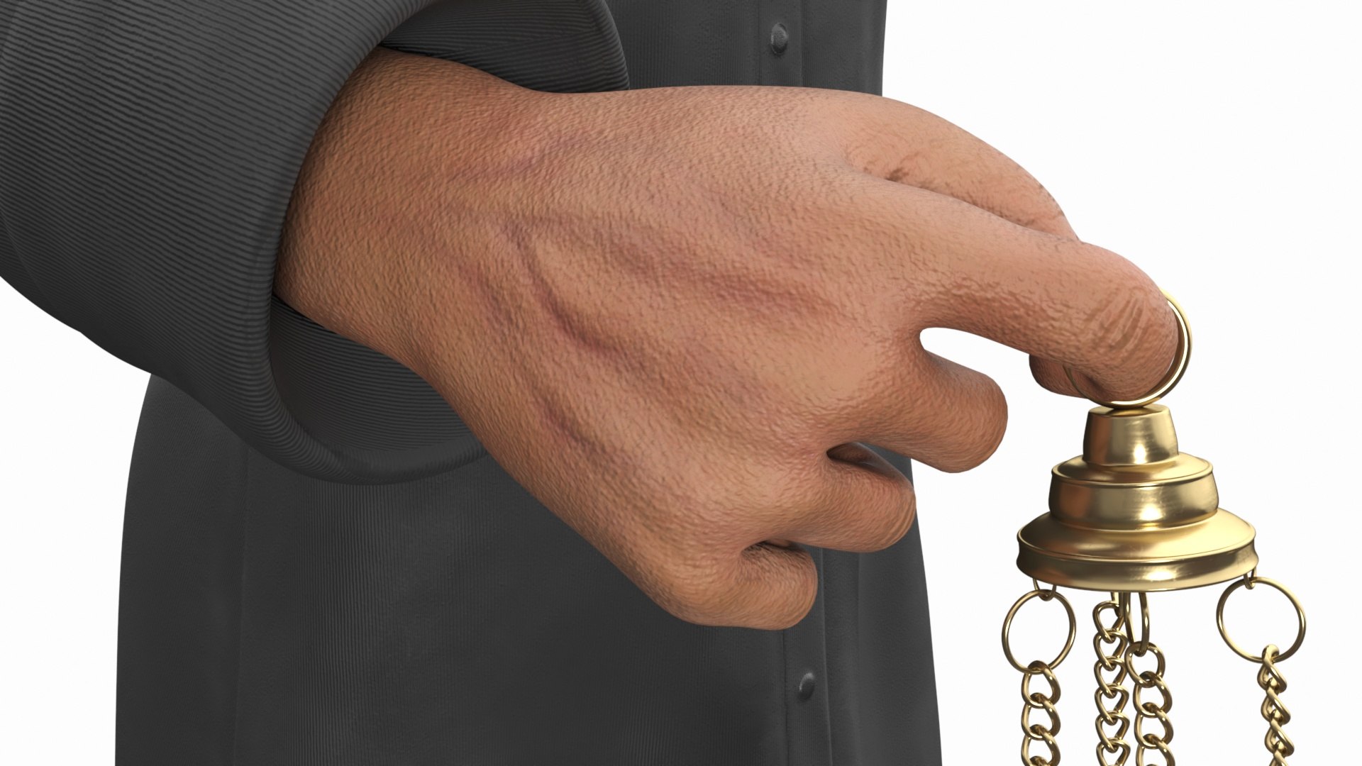 3D Catholic Priest Holding Chain Censer Model - TurboSquid 2321480
