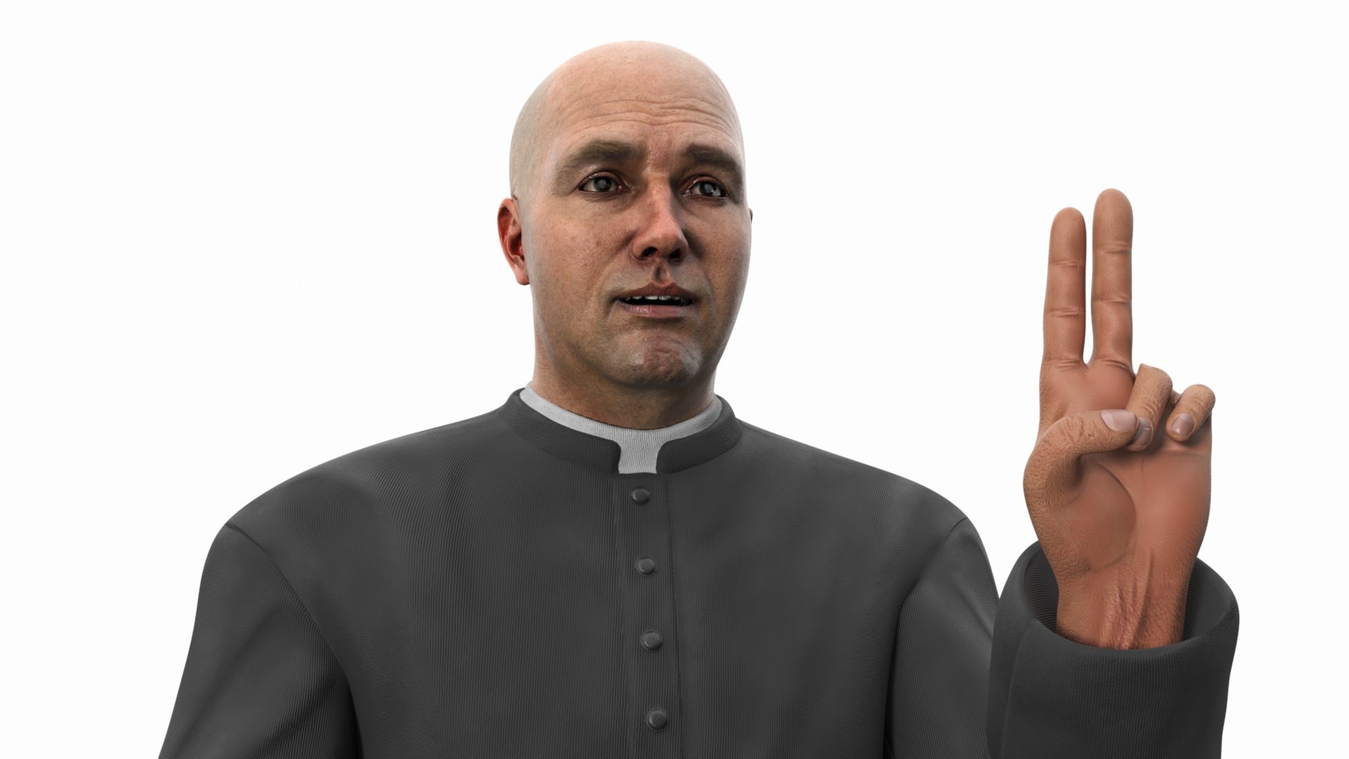 3D Catholic Priest Holding Chain Censer Model - TurboSquid 2321480