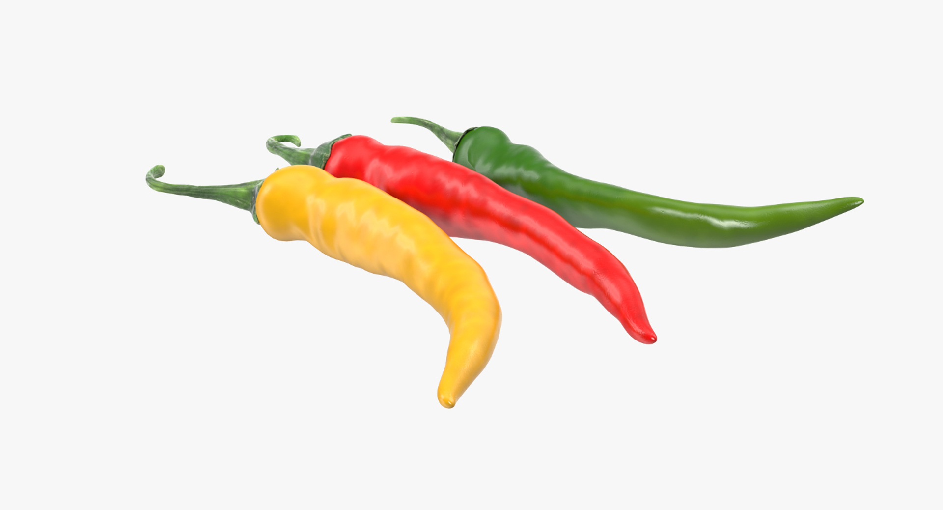 Colored Chili Peppers Set 3D - TurboSquid 1312742