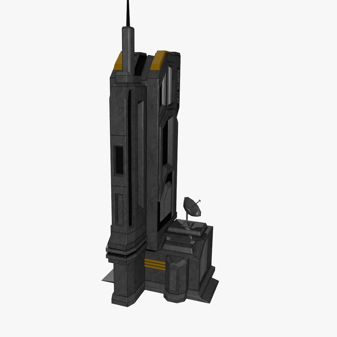 3D model sci-fi tower building - TurboSquid 1426991