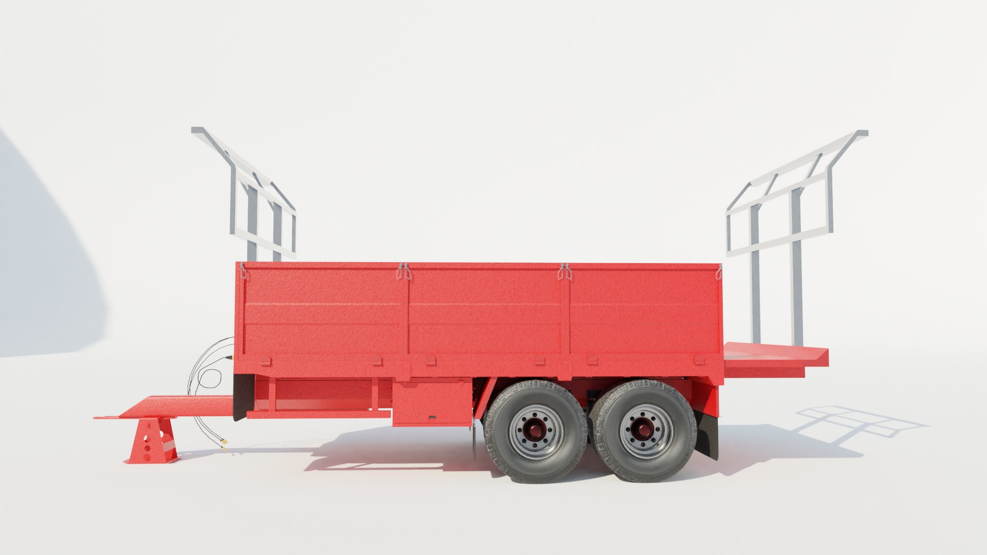 3D Agricultural Trailer Low-poly Model - TurboSquid 1864869