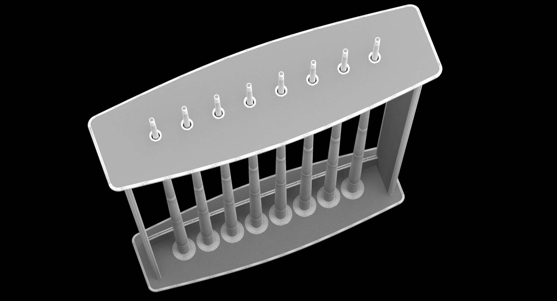 Billiard Stick Rack 01 3D Model - TurboSquid 1506293