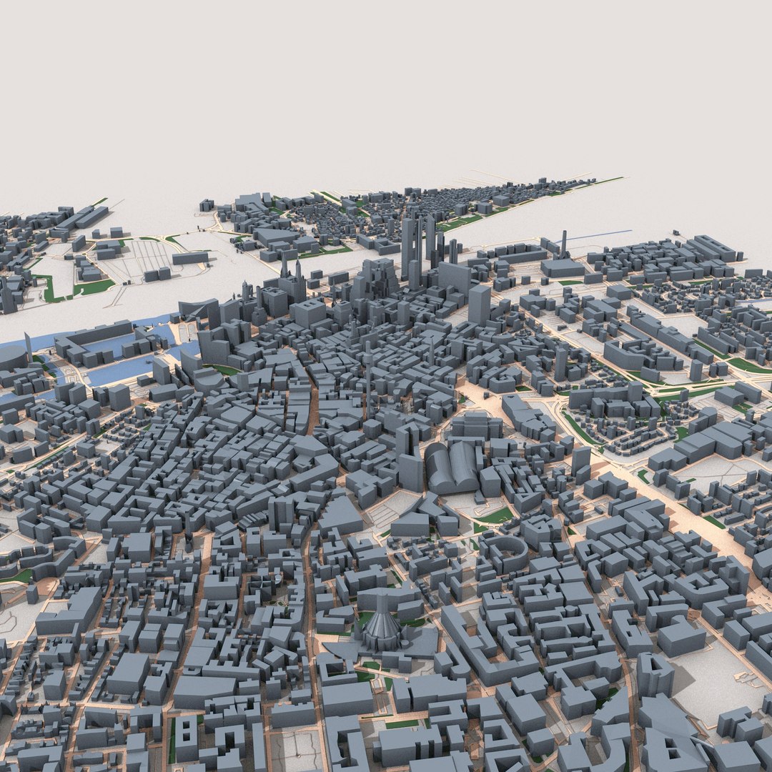 3D Liverpool City United Kingdom Model - TurboSquid 2293718