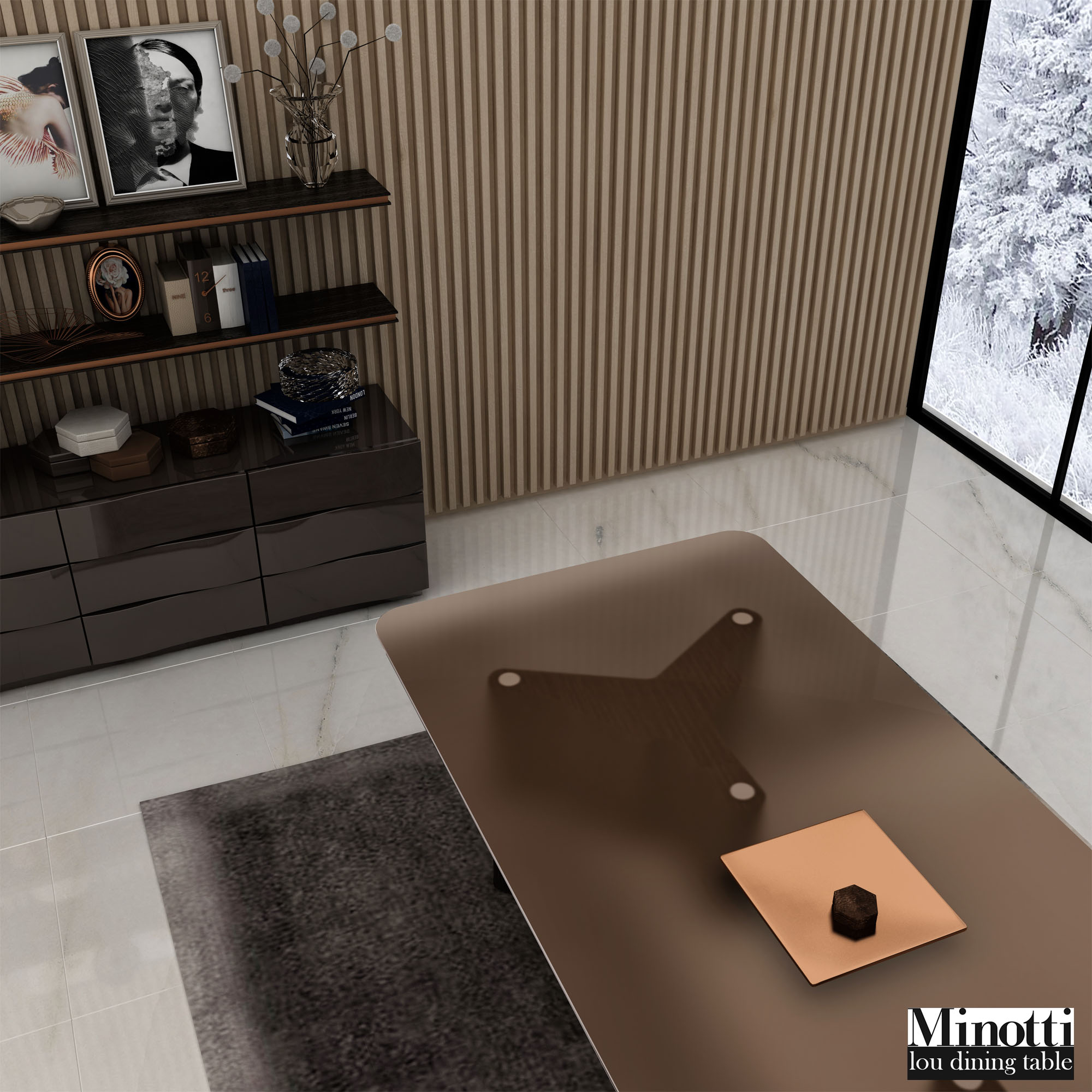 Minotti lou dining table 3D model - TurboSquid 1260946