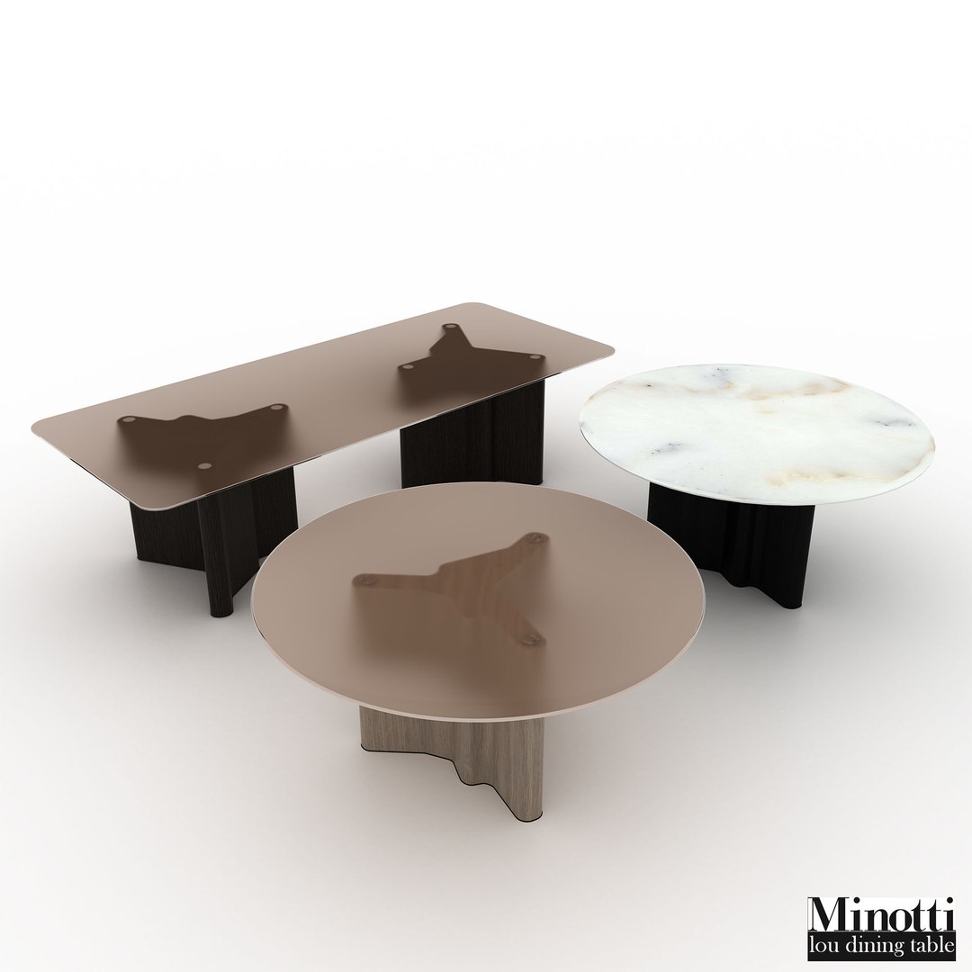Minotti Lou Dining Table 3D Model - TurboSquid 1260946