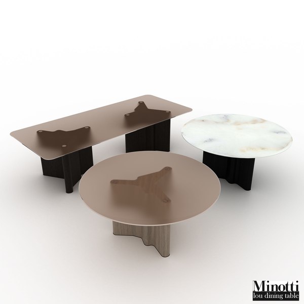 Minotti lou dining table 3D model - TurboSquid 1260946