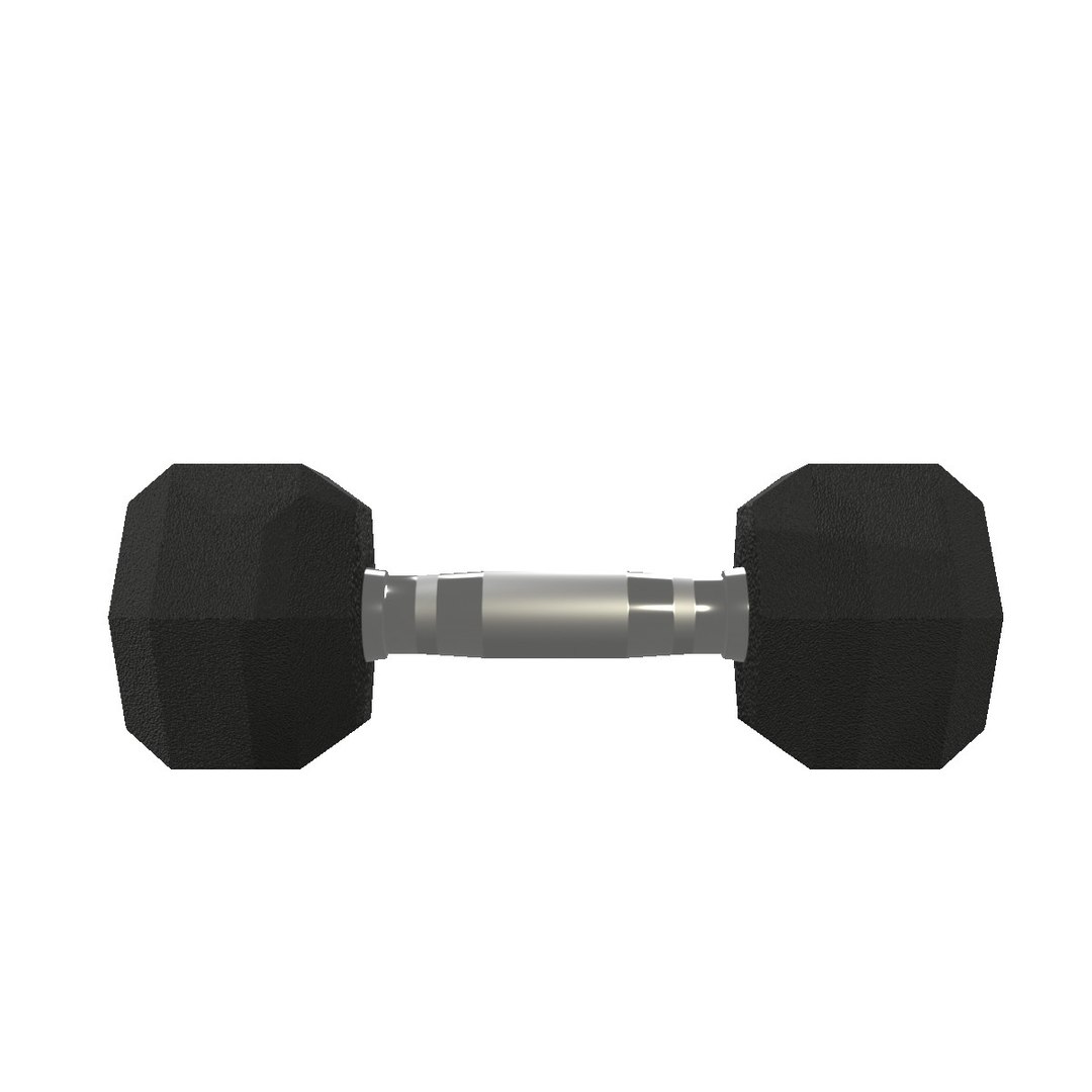 Hexagonal Dumbbell 3D Model - TurboSquid 2135234