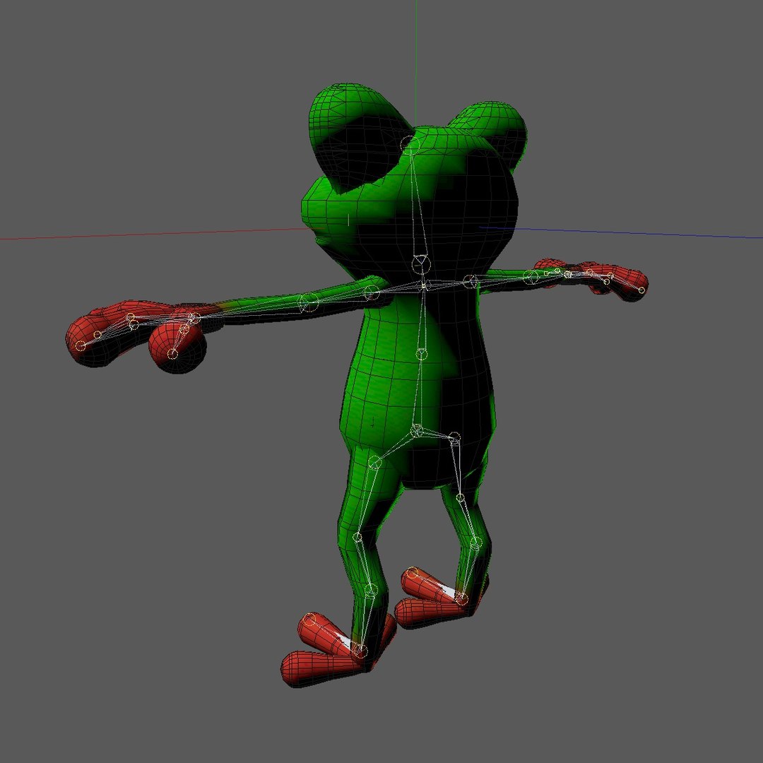 3d Model Frog Toad Cartoon Character