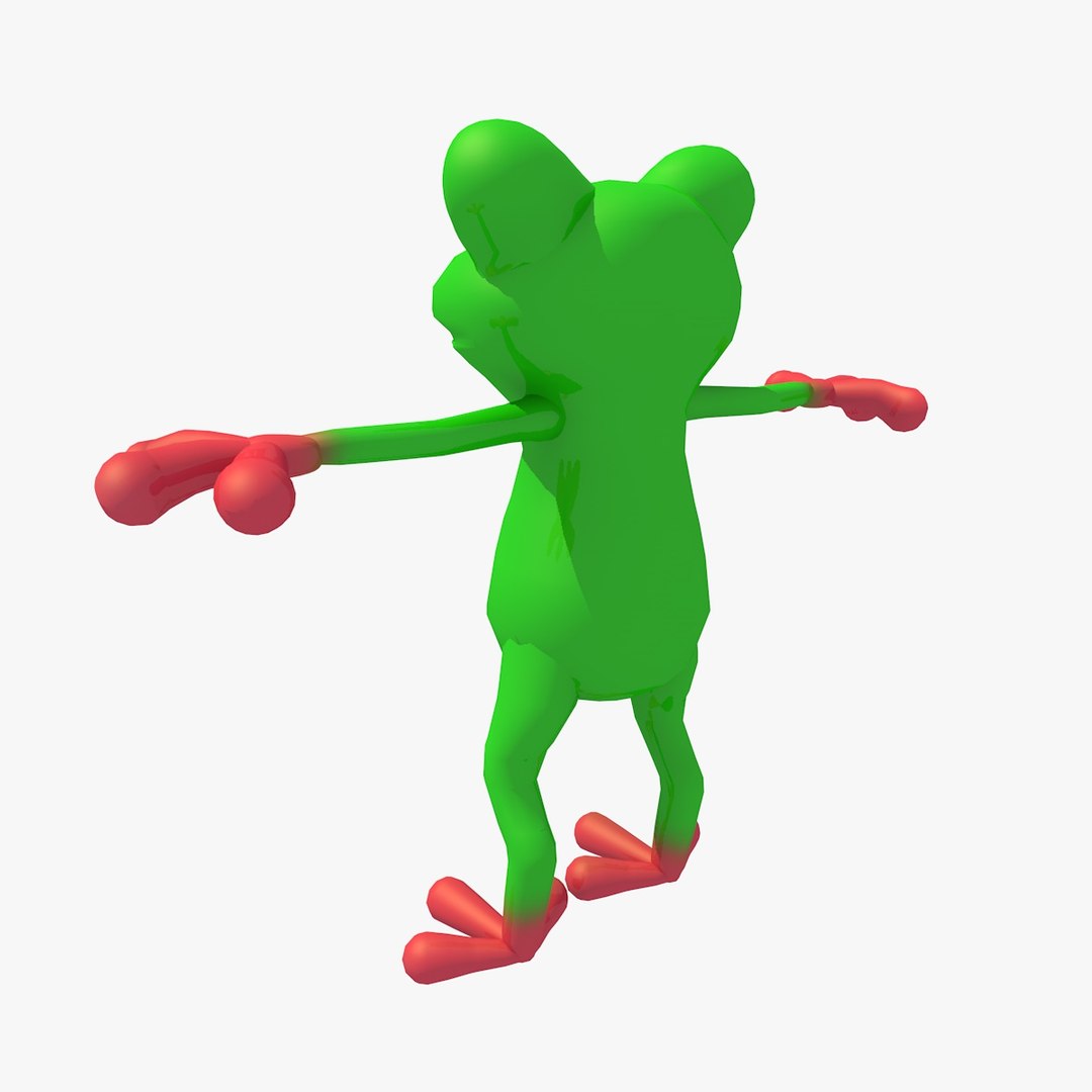 3d Model Frog Toad Cartoon Character