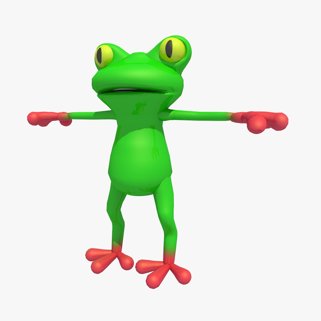 3d Model Frog Toad Cartoon Character