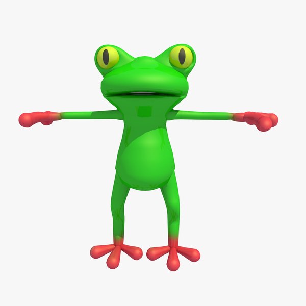 cartoon frog 3d model
