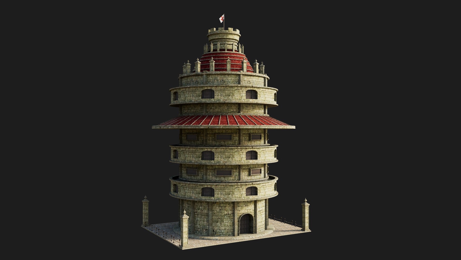 Fantasy Ancient Tower 3D model - TurboSquid 2147332