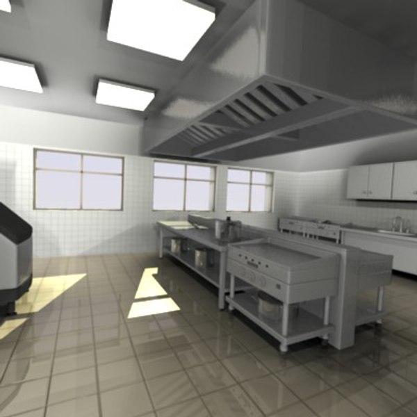 3dsmax kitchen restaurant