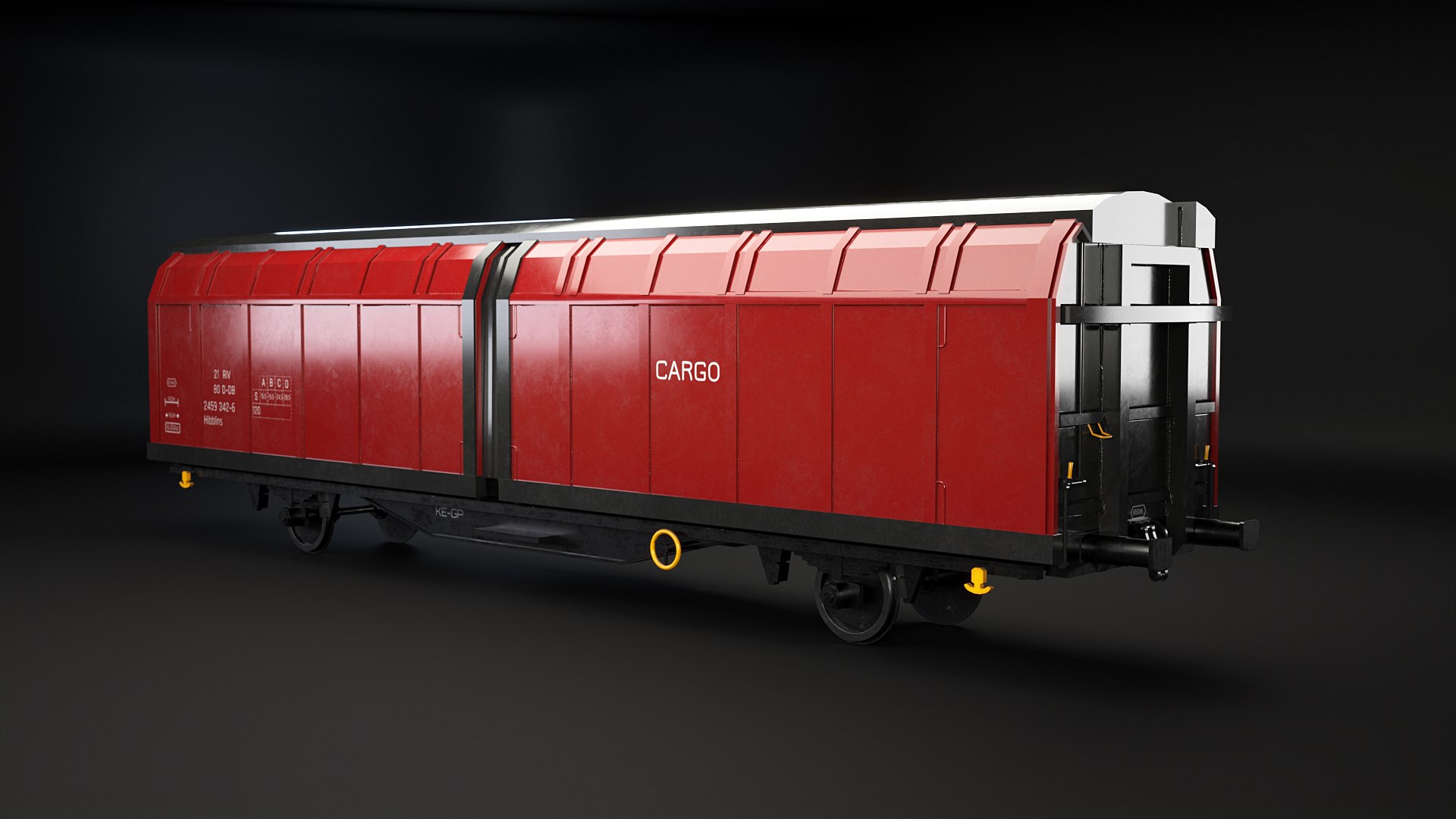 3D Model Hbblins Cargo Railcar - TurboSquid 2237196