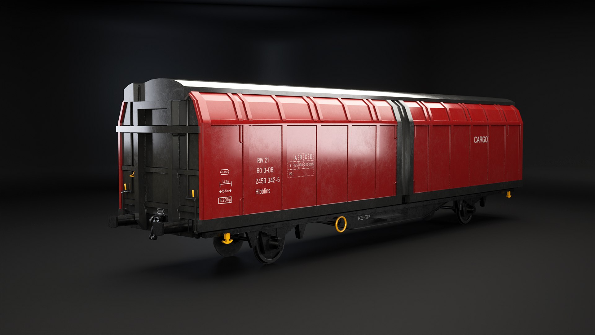 3D Model Hbblins Cargo Railcar - TurboSquid 2237196