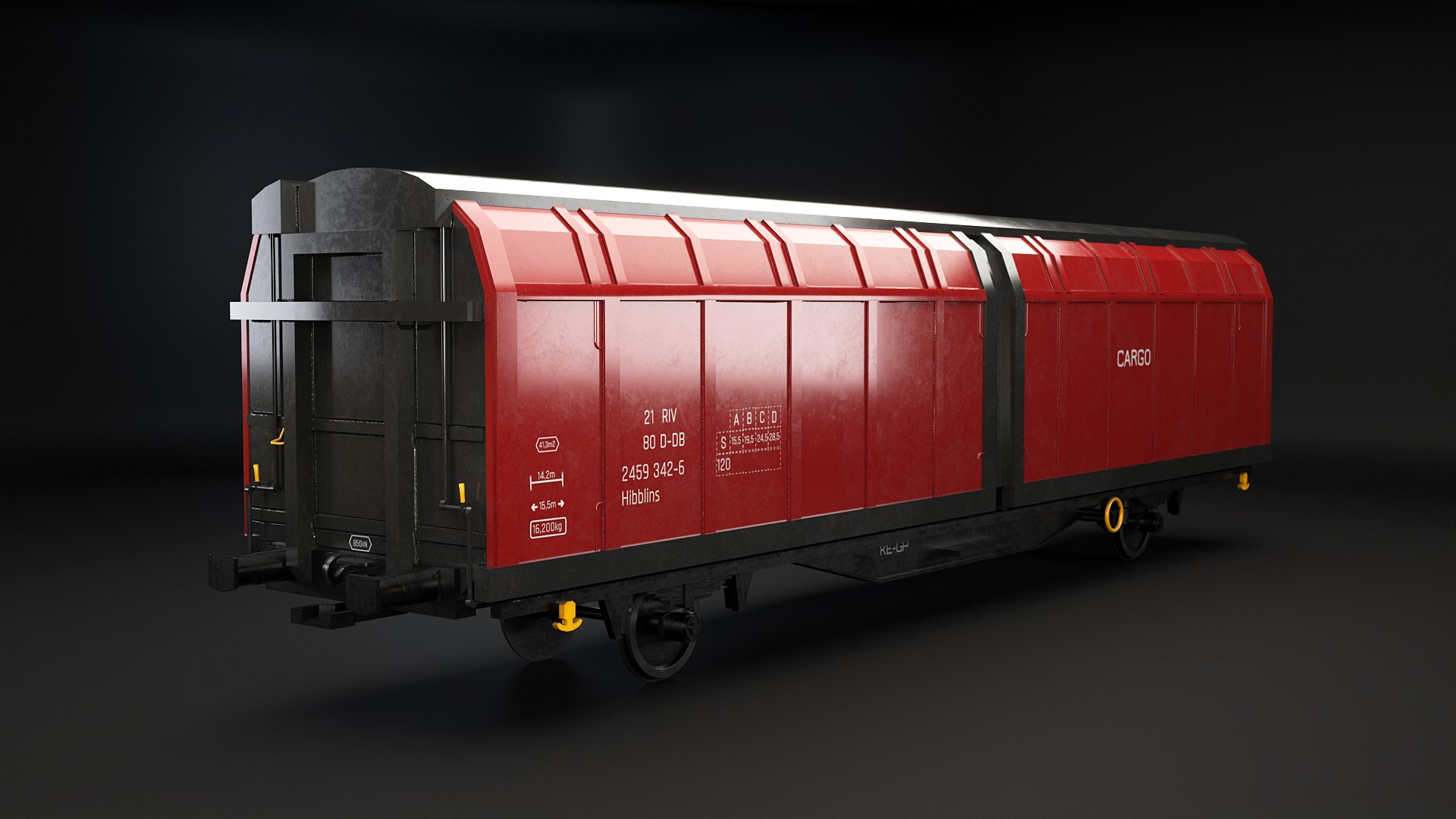 3D Model Hbblins Cargo Railcar - TurboSquid 2237196
