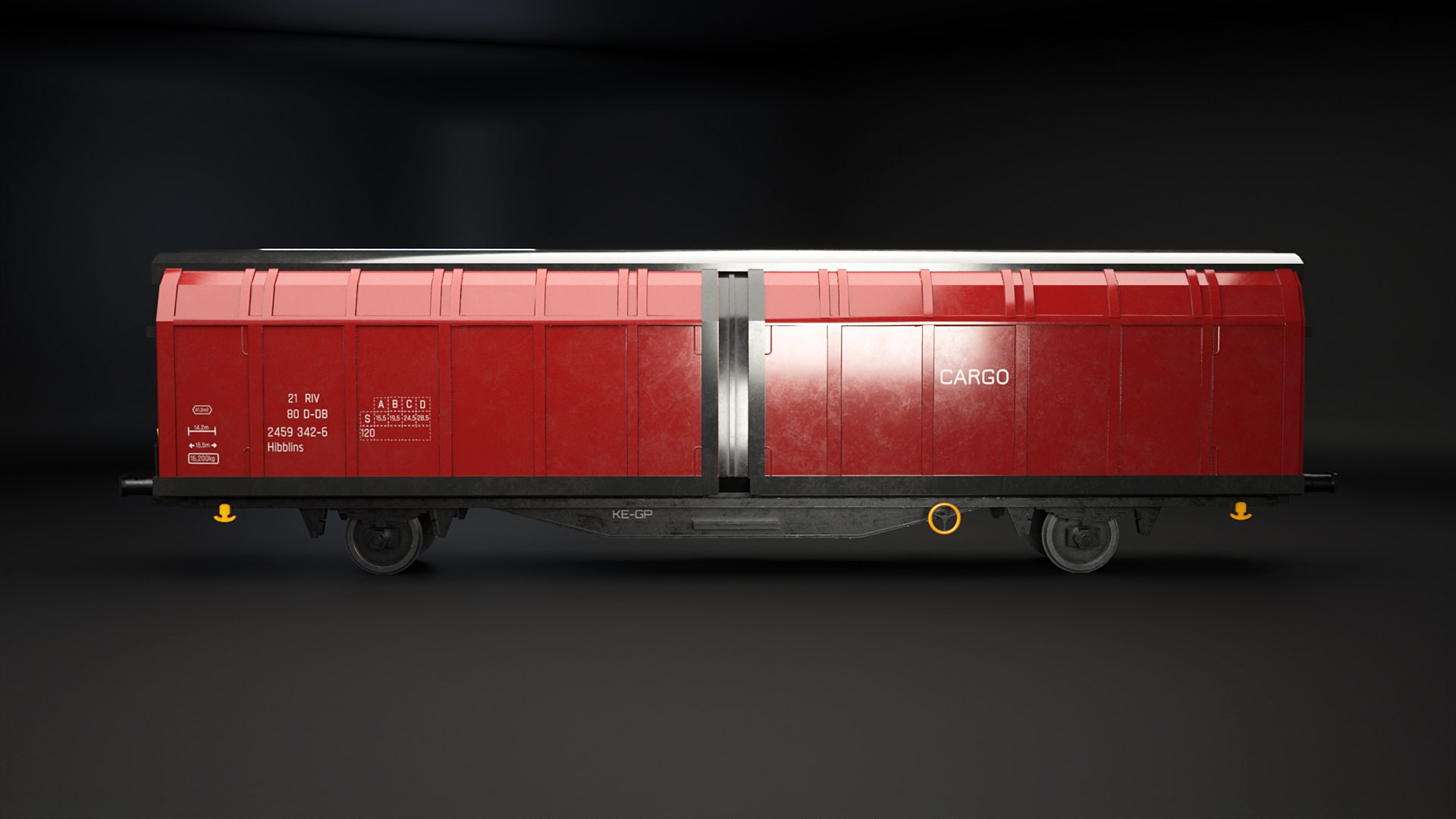 3D Model Hbblins Cargo Railcar - TurboSquid 2237196