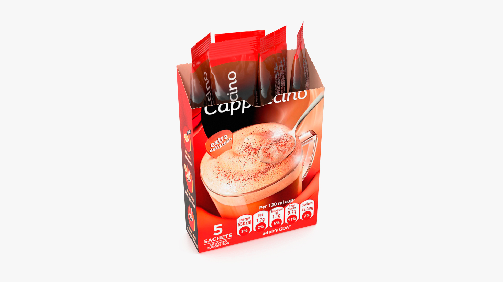 Nescafe Cappuccino Box Opened 3D - TurboSquid 2158718