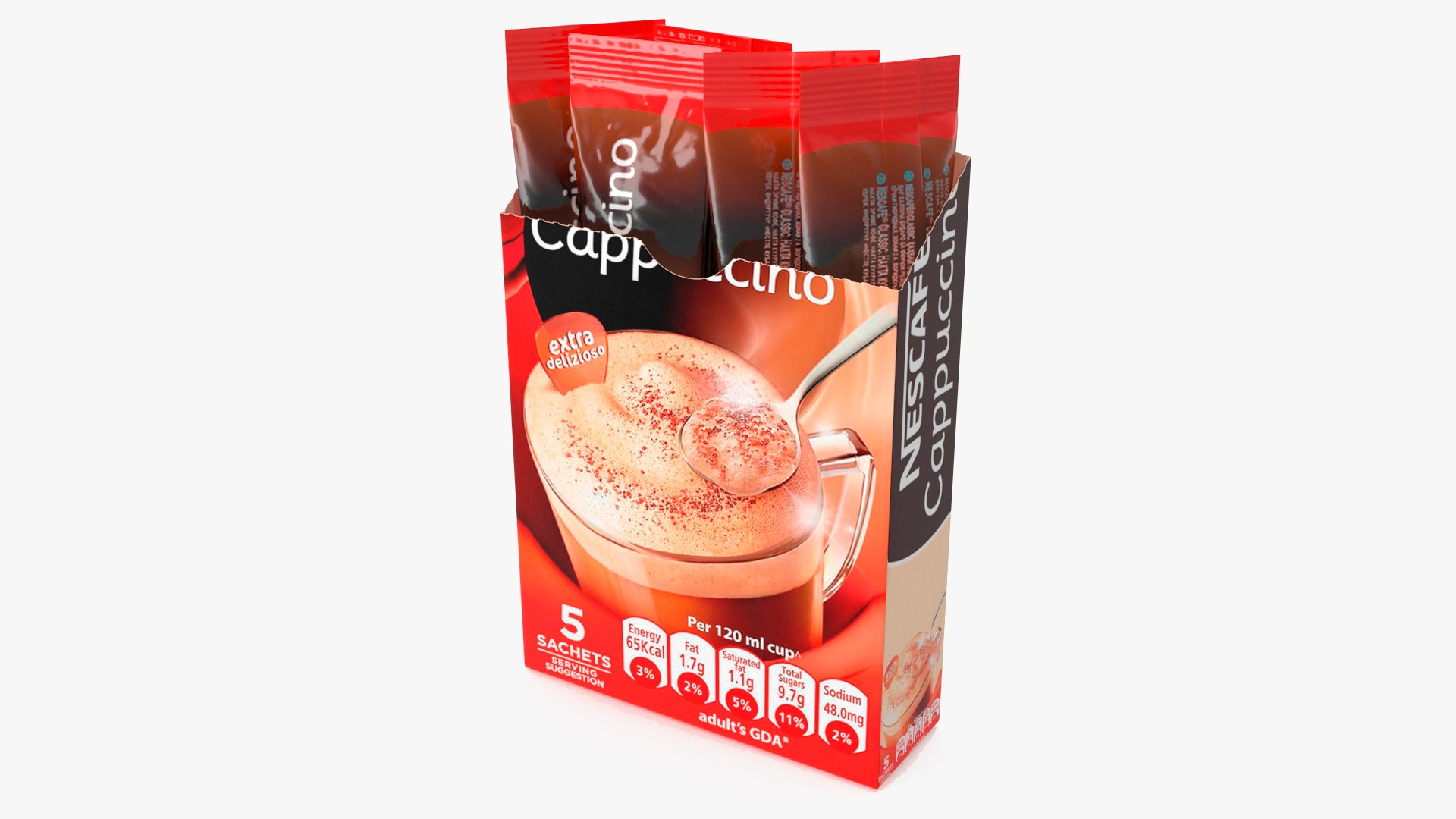 Nescafe Cappuccino Box Opened 3D - TurboSquid 2158718