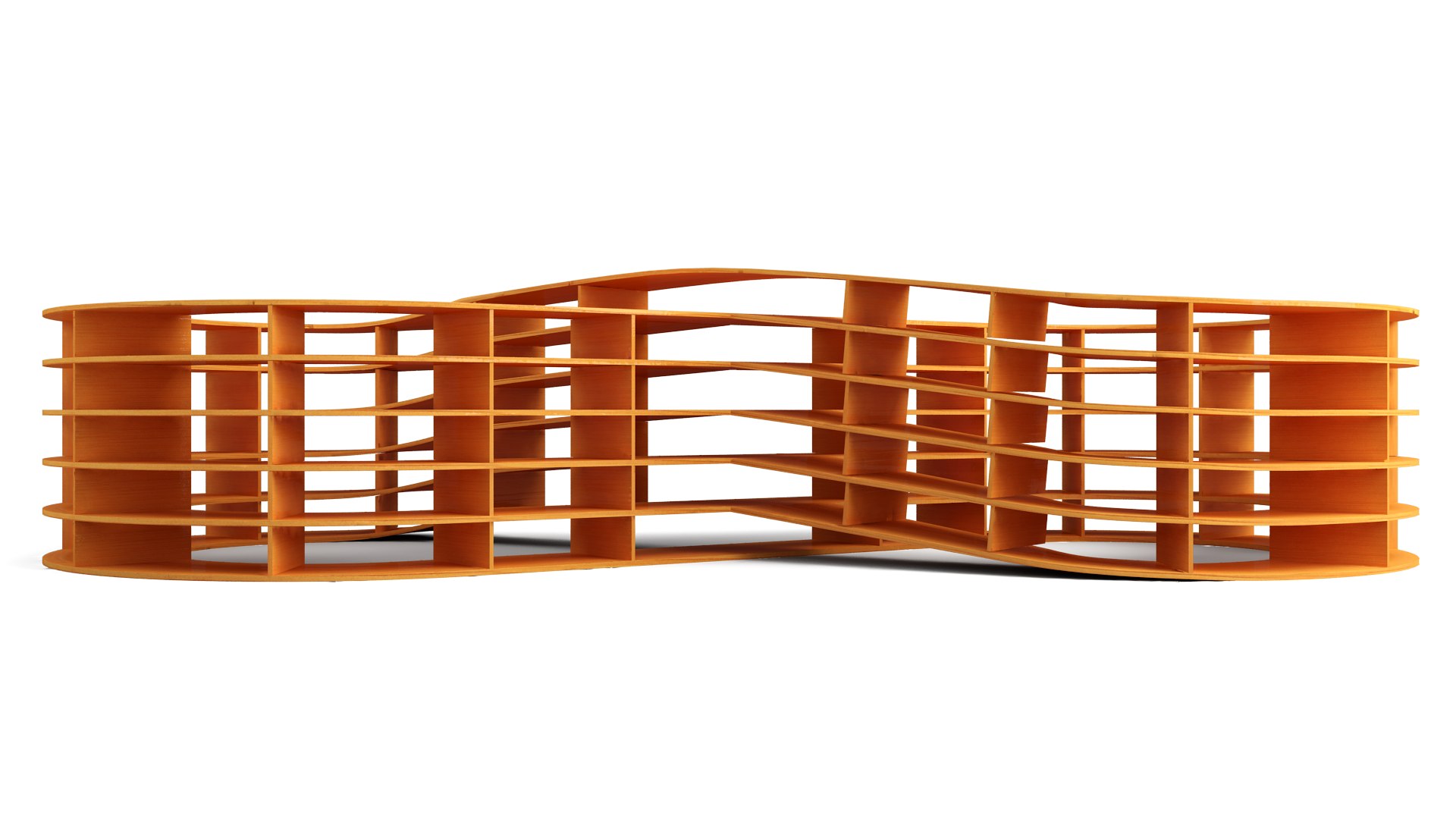 3D Infinite Loop Bookcase Model - TurboSquid 1926242