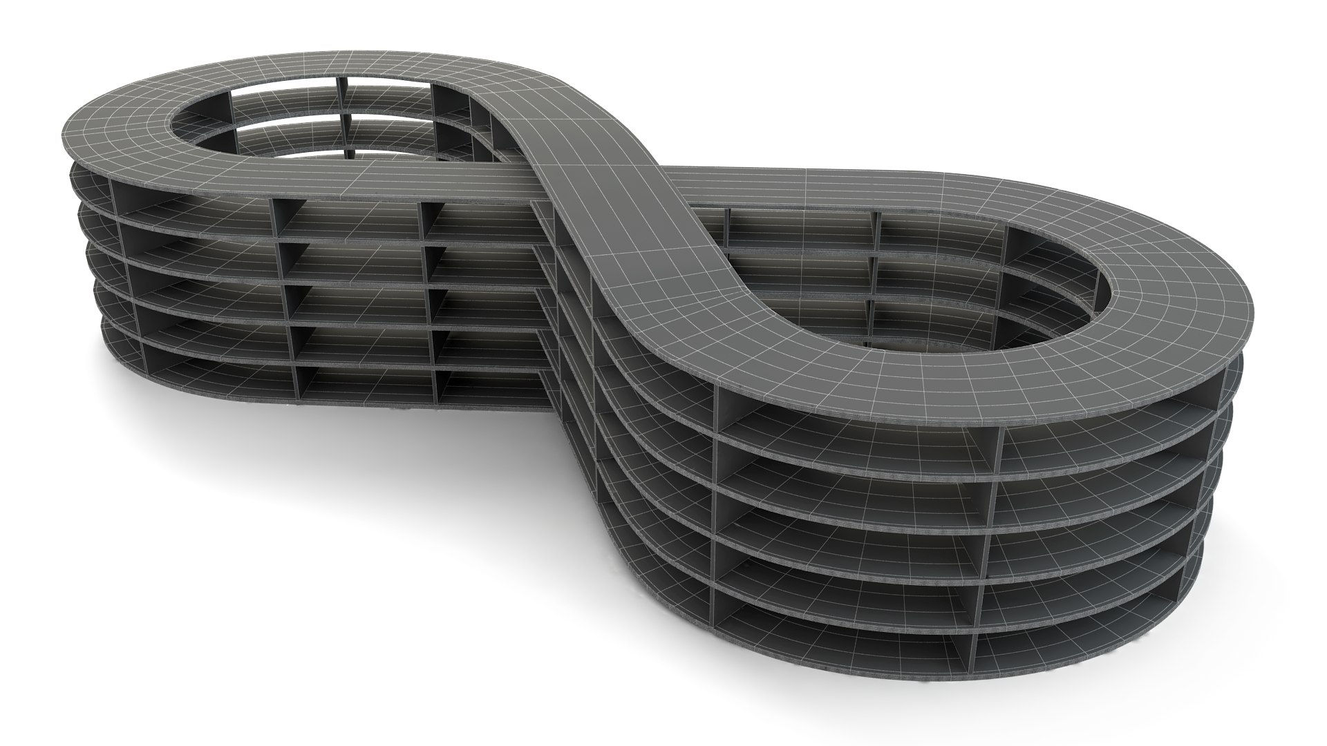 3D Infinite Loop Bookcase Model - TurboSquid 1926242