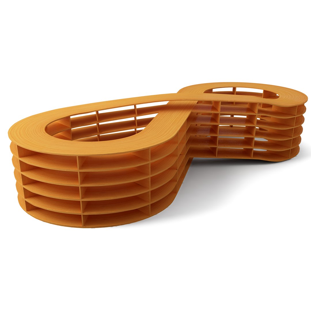 3D Infinite Loop Bookcase Model - TurboSquid 1926242