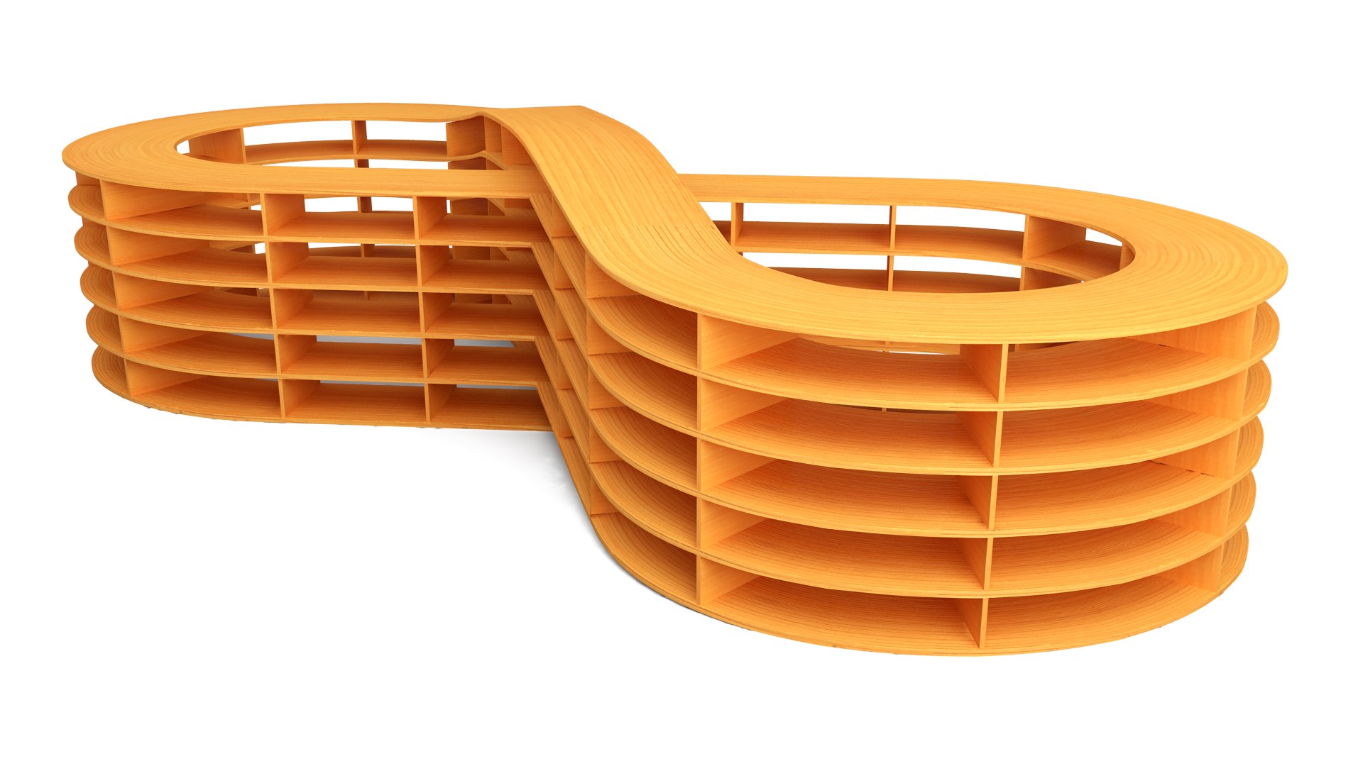 3D Infinite Loop Bookcase Model - TurboSquid 1926242