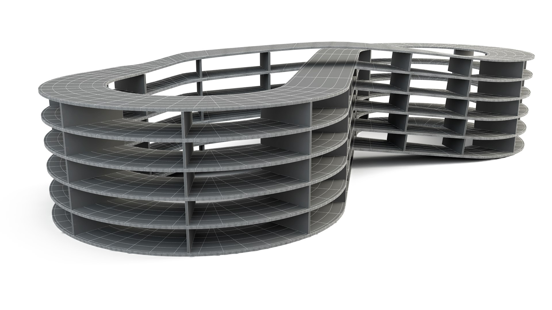 3D Infinite Loop Bookcase Model - TurboSquid 1926242