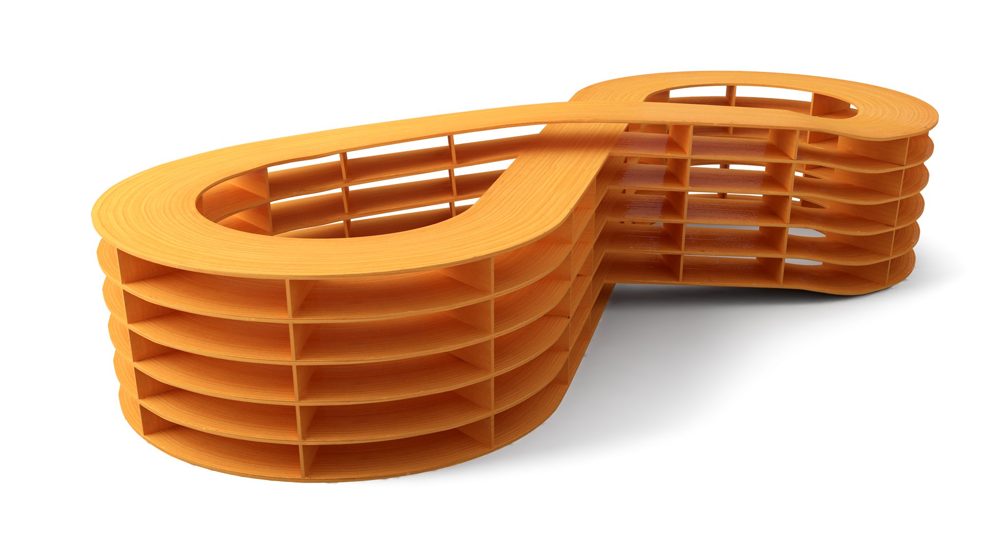 3D Infinite Loop Bookcase Model - TurboSquid 1926242