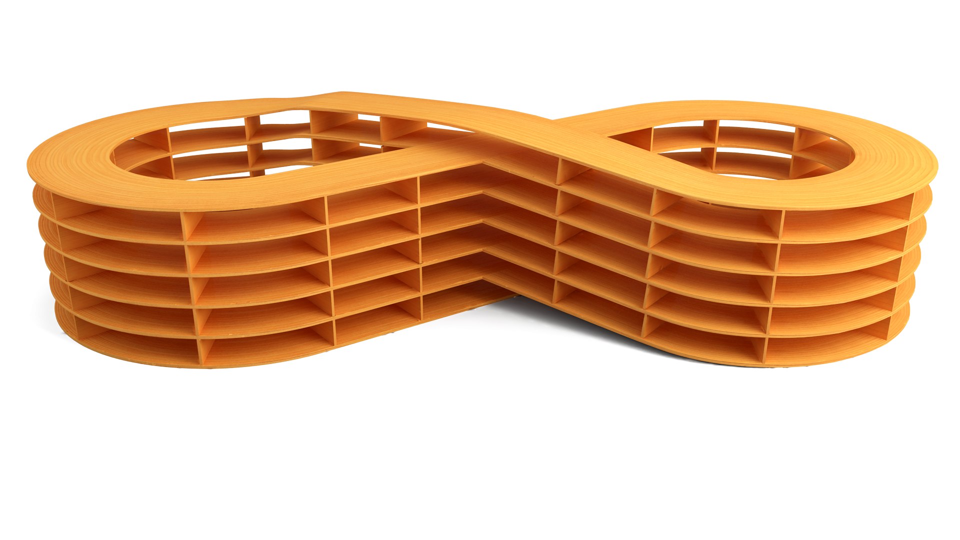 3D Infinite Loop Bookcase Model - TurboSquid 1926242