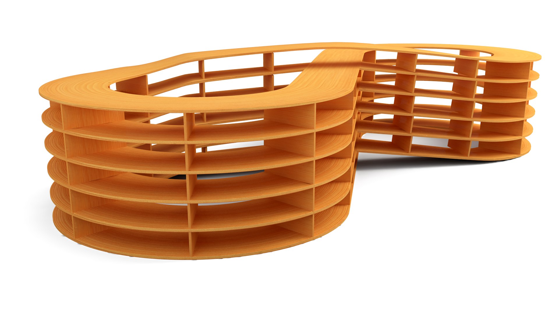 3D Infinite Loop Bookcase Model - TurboSquid 1926242