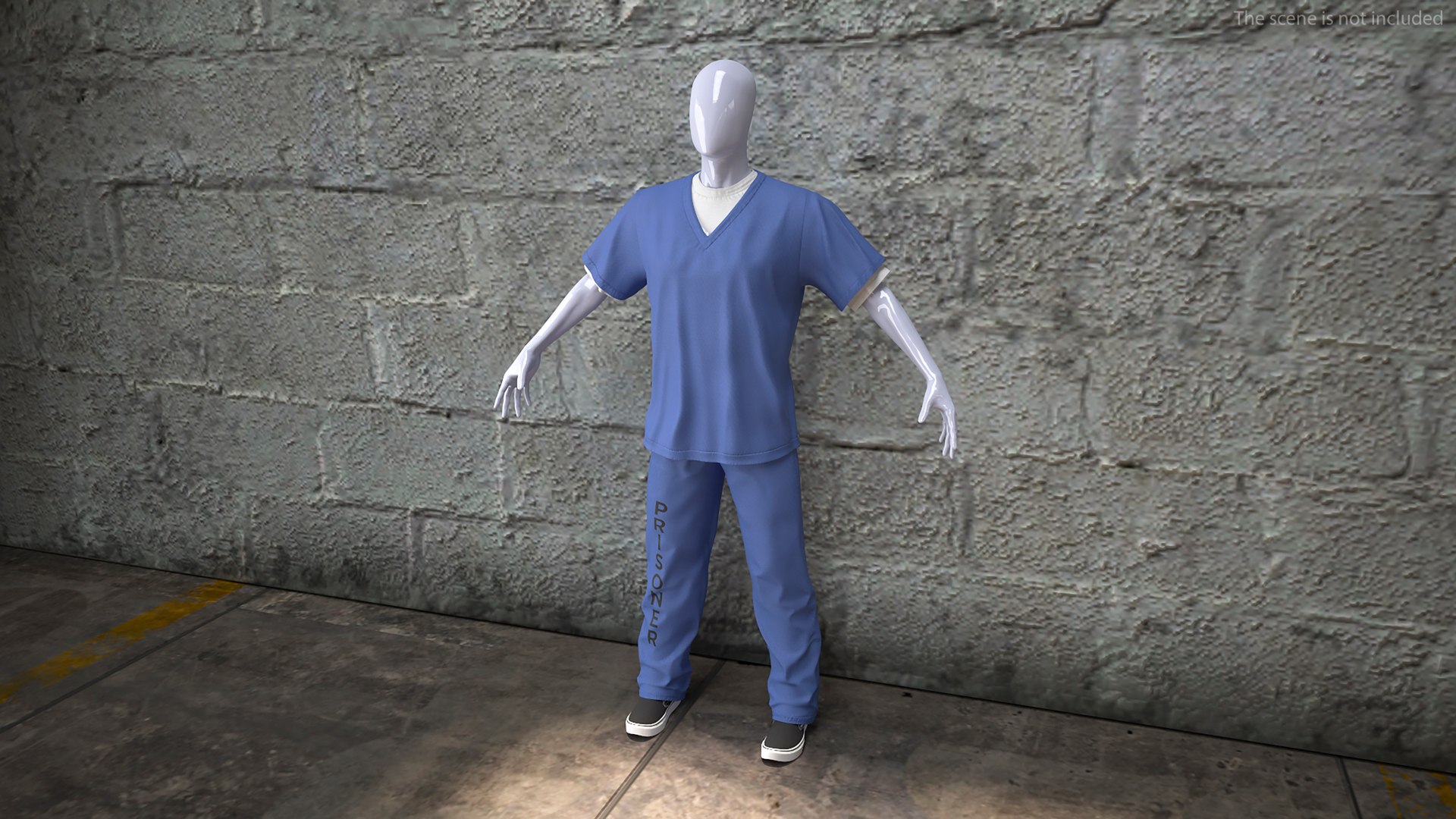 Blue Prisoner Uniform 3D - TurboSquid 2363094